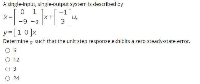 Solved A single-input, single-output system is described by | Chegg.com
