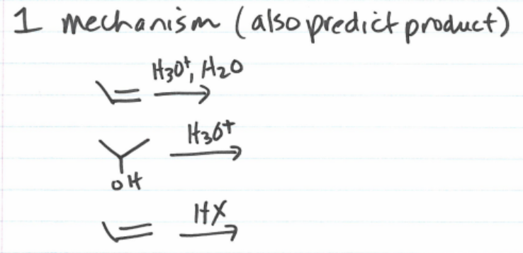 Solved 1 mechanism (also predict product) | Chegg.com