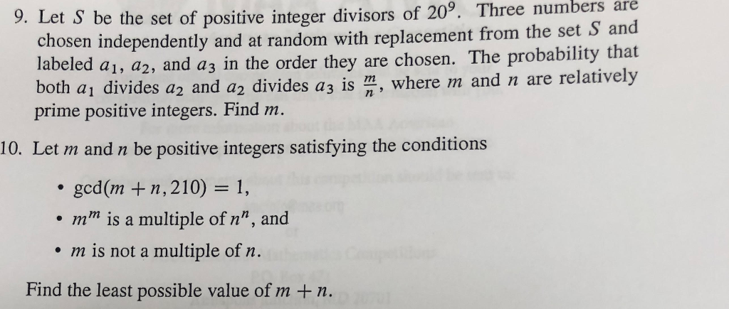 9. Let S be the set of positive integer divisors of | Chegg.com