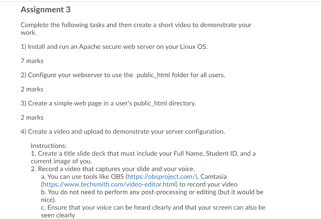 Solved Assignment 3 Complete the following tasks and then | Chegg.com