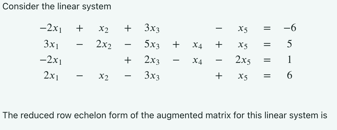 Solved Consider the linear | Chegg.com