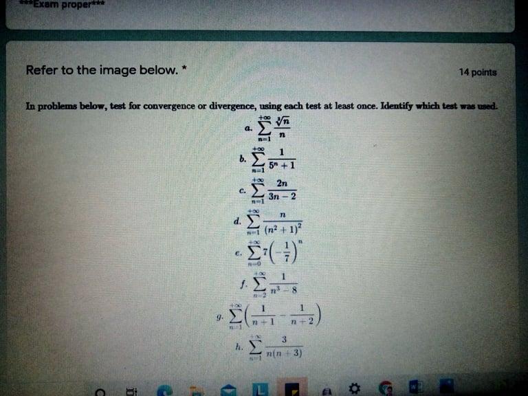 Solved ***Exam proper Refer to the image below.* 14 points | Chegg.com