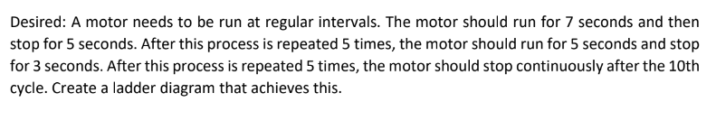 Solved Desired: A motor needs to be run at regular | Chegg.com