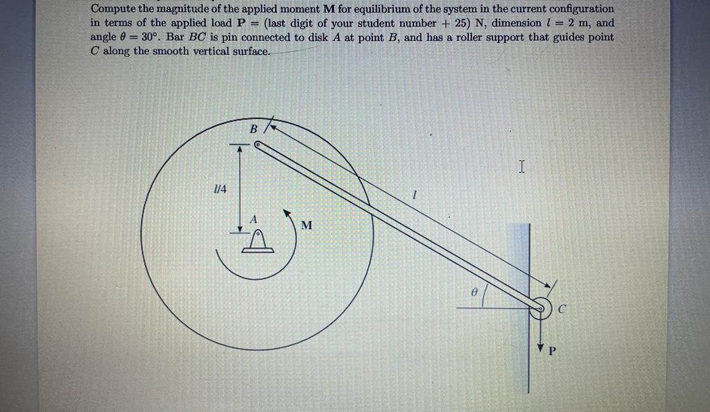 Solved Compute the magnitude of the applied moment M for | Chegg.com