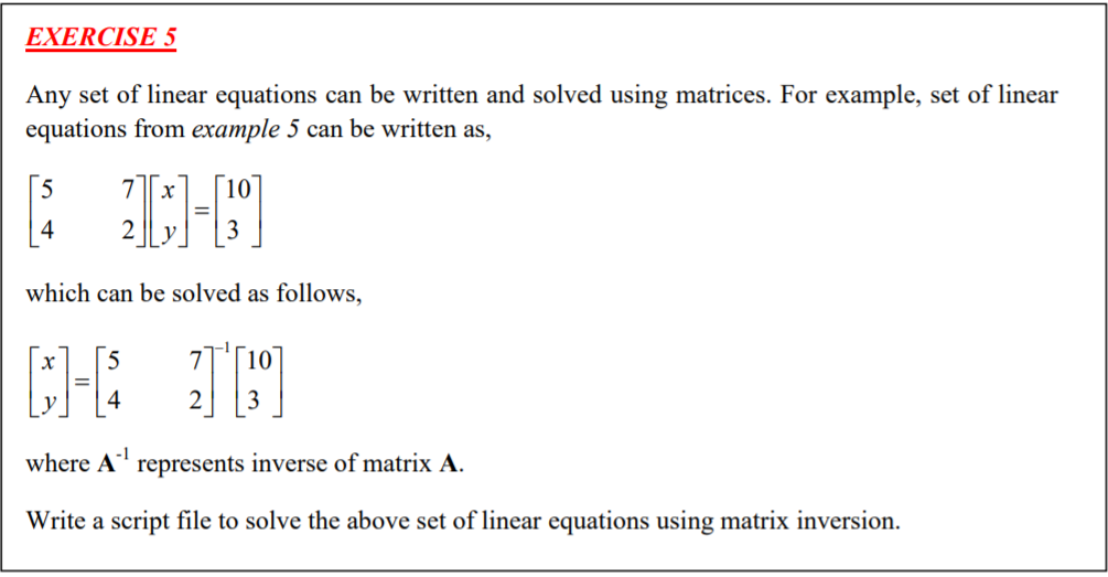 Solved EXERCISE 7 Write a program to solve a system of | Chegg.com