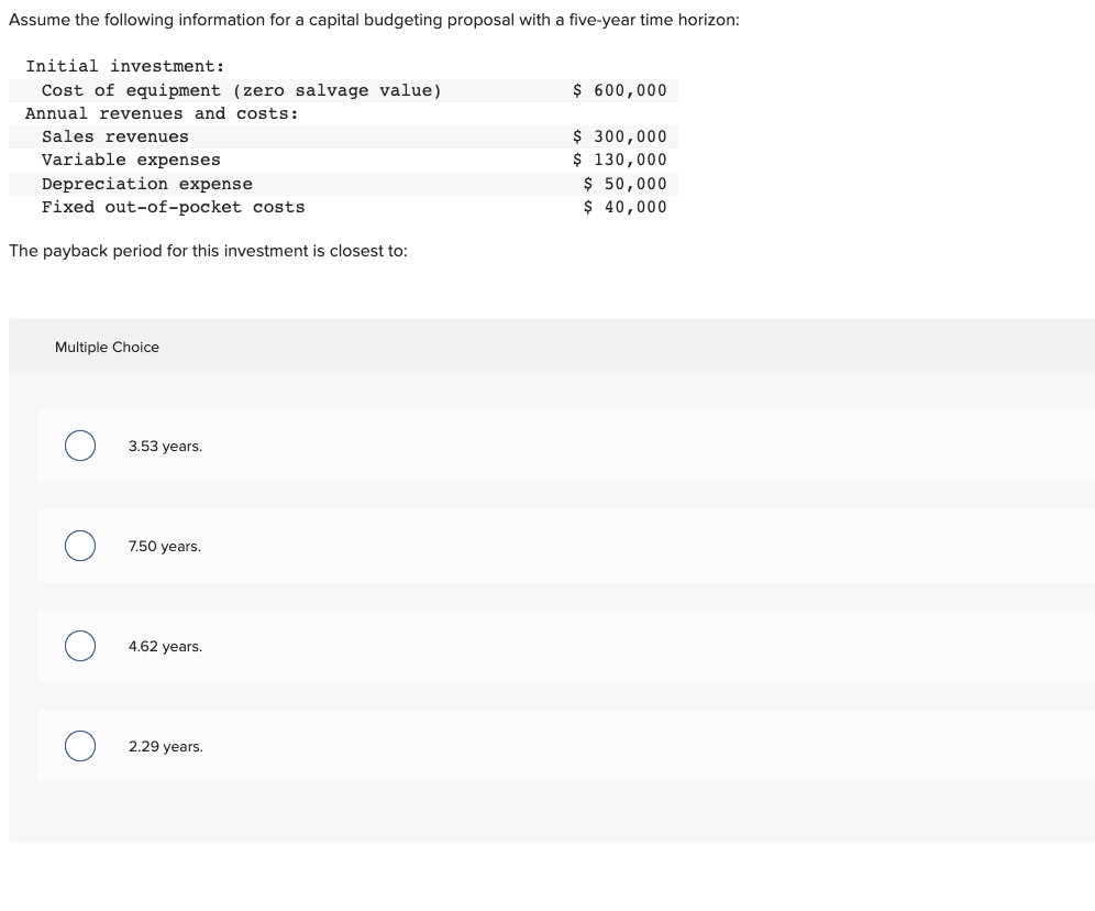 Solved Assume The Following Information For A Capital B 