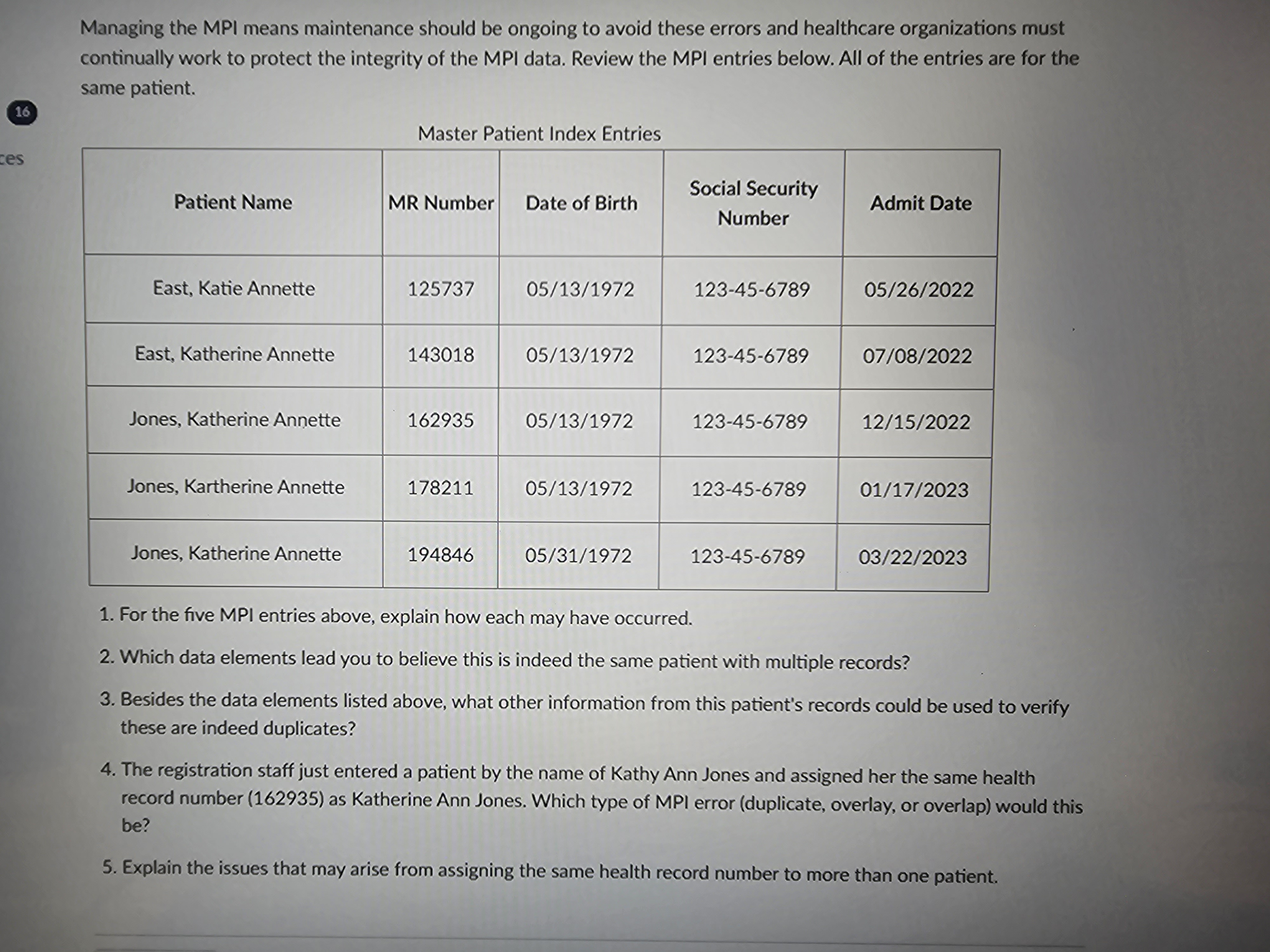 Solved Managing the MPI means maintenance should be ongoing | Chegg.com