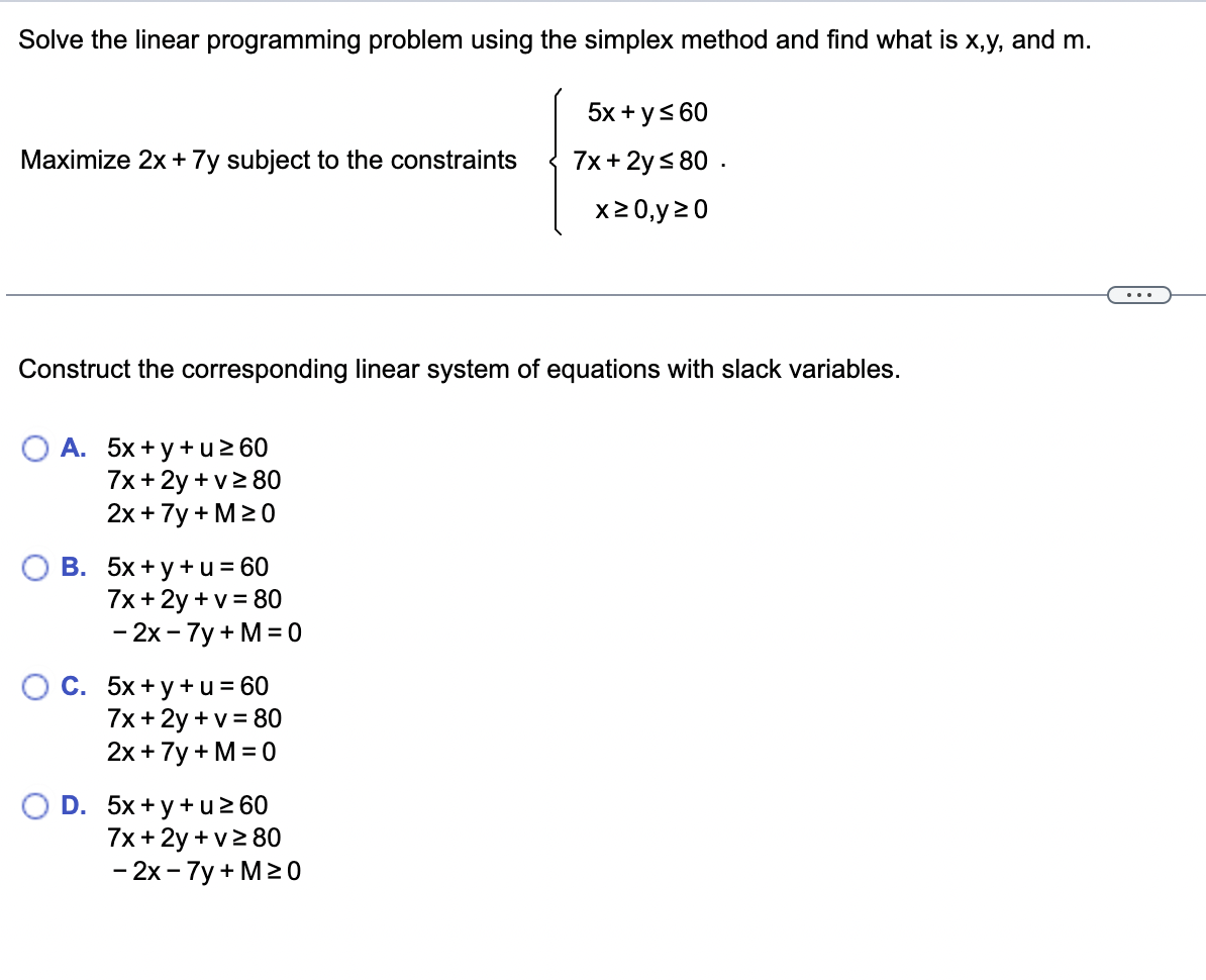 Solved Solve the linear programming problem using the | Chegg.com
