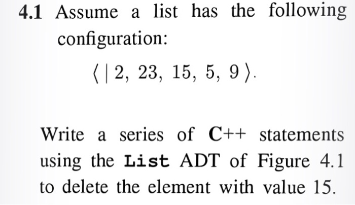 Solved Assume a list has the following configuration: (| 2, | Chegg.com
