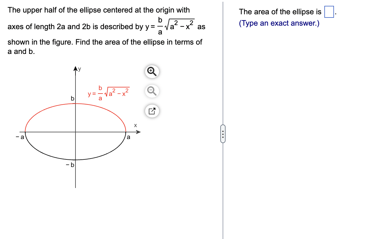 Solved The upper half of the ellipse centered at the origin | Chegg.com