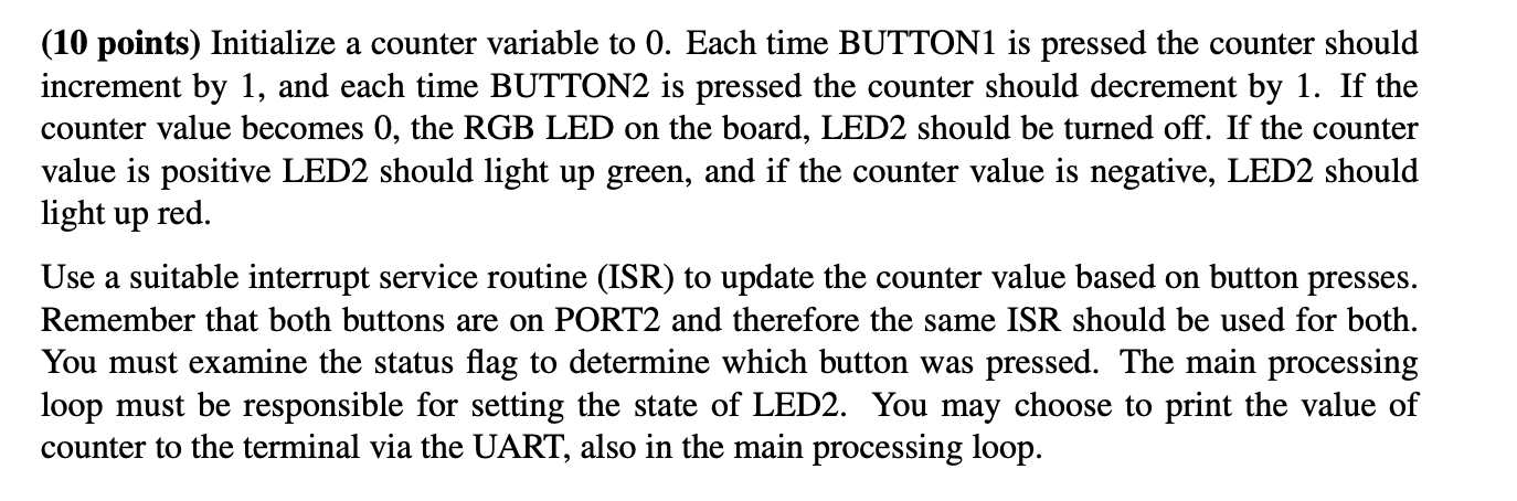 10 Points Initialize A Counter Variable To 0 Each