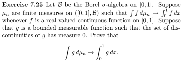 Solved Exercise 7.25 Let B be the Borel σ-algebra on [0,1]. | Chegg.com