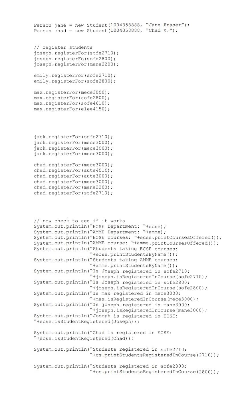 Solved The Person Class public class Person { private String | Chegg.com