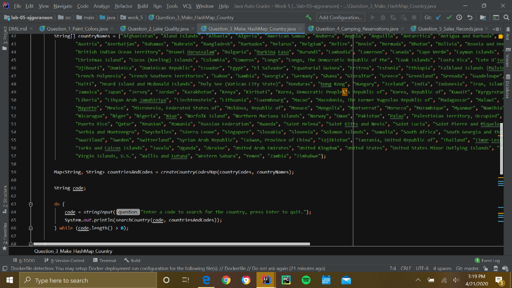 package week_5; import java.util.Map; import static | Chegg.com