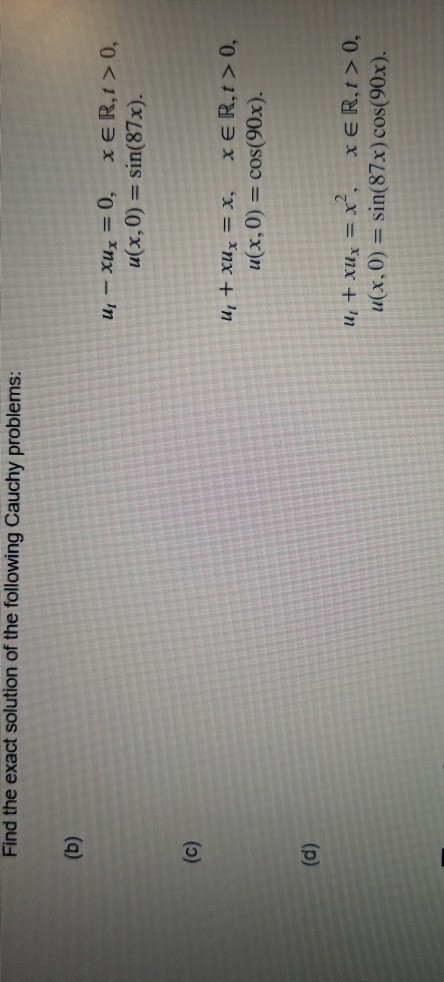 Solved Find the exact solution of the following Cauchy | Chegg.com