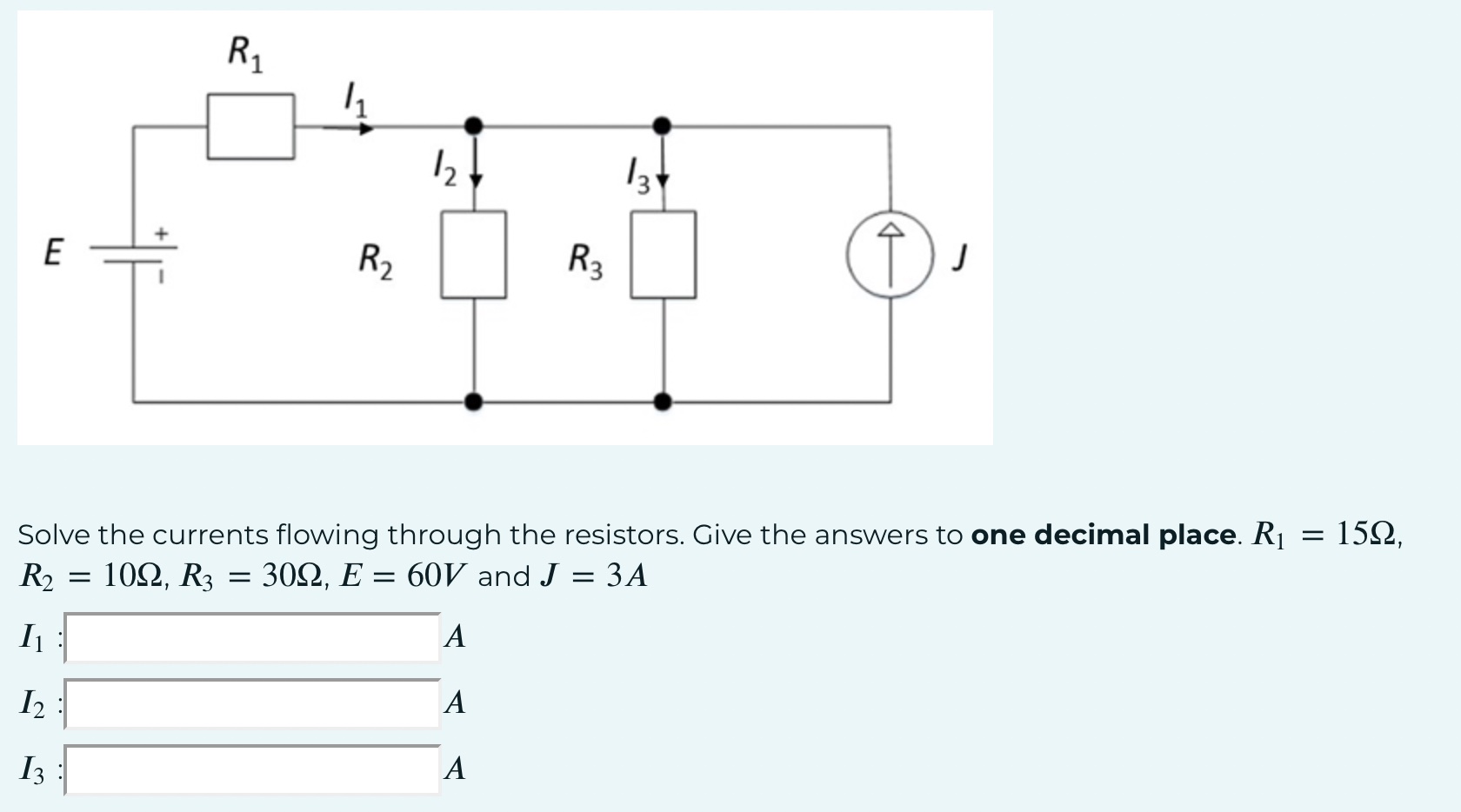 Solved Solve the currents flowing through the resistors. | Chegg.com