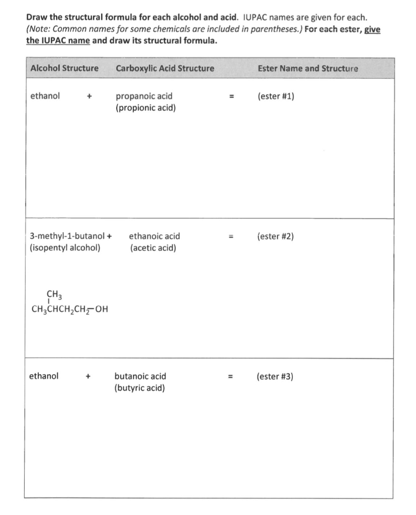 Solved Draw the structural formula for each alcohol and | Chegg.com