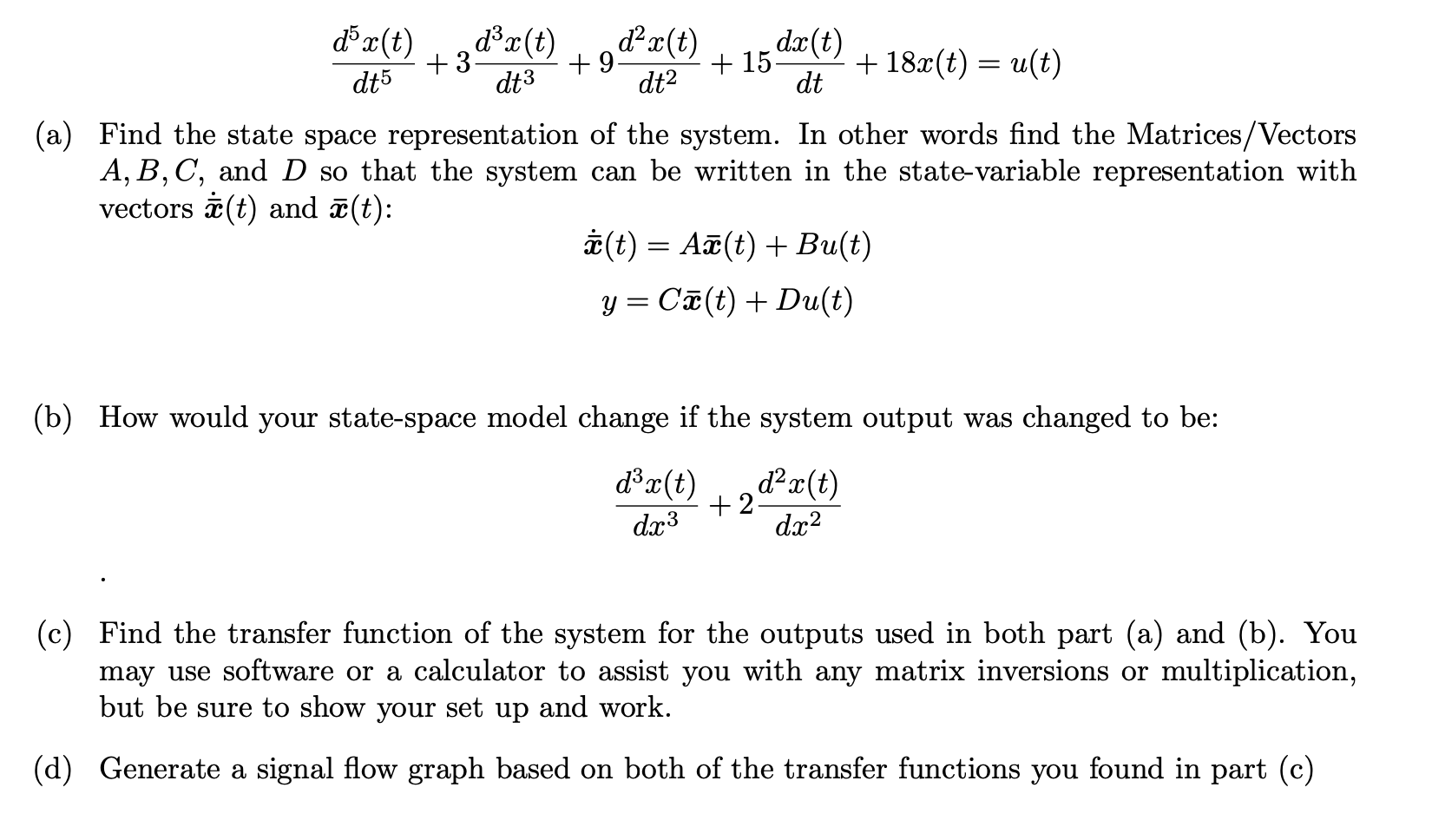 Consider the following governing equation of a | Chegg.com