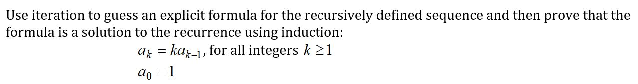 Solved Use iteration to guess an explicit formula for the | Chegg.com
