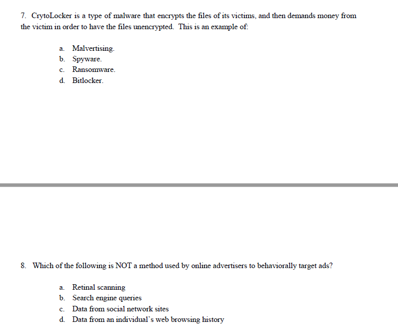 Solved Part I: Multiple Choice (25 questions total, 3 points | Chegg.com