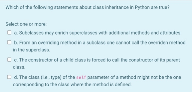 Solved Which of the following statements about | Chegg.com