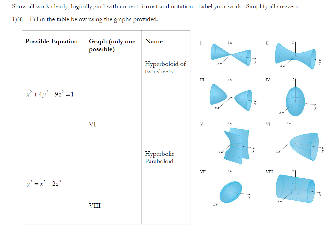 Solved Show all work clearly, logically, and with correct | Chegg.com