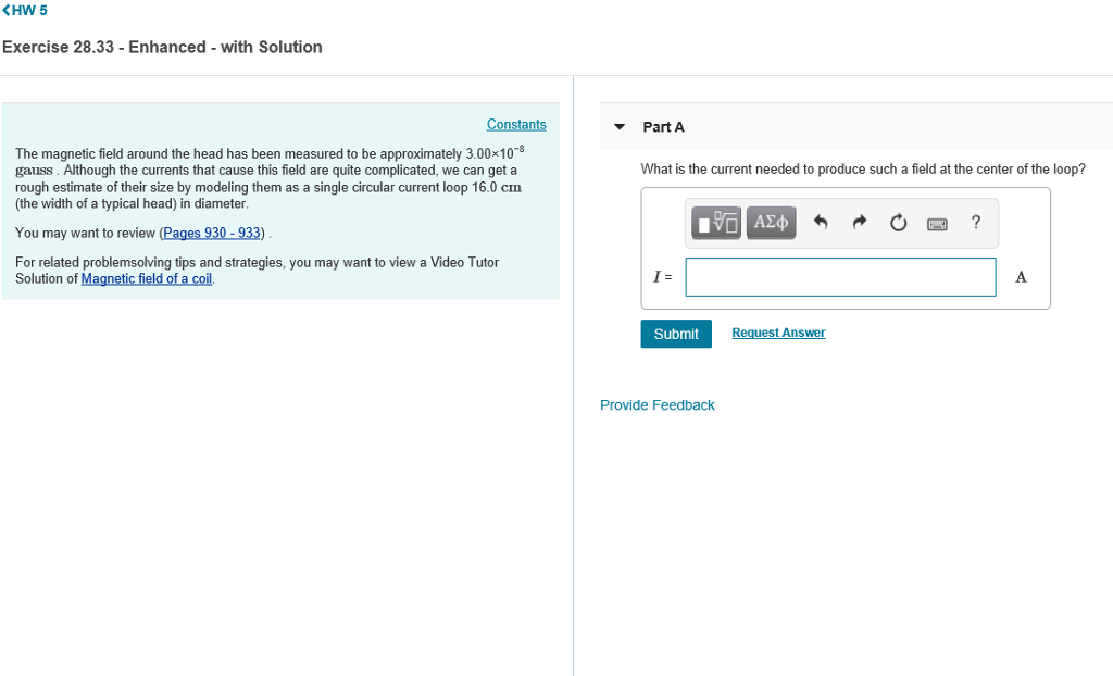 Solved HW 5 Exercise 28.33 - Enhanced - with Solution | Chegg.com