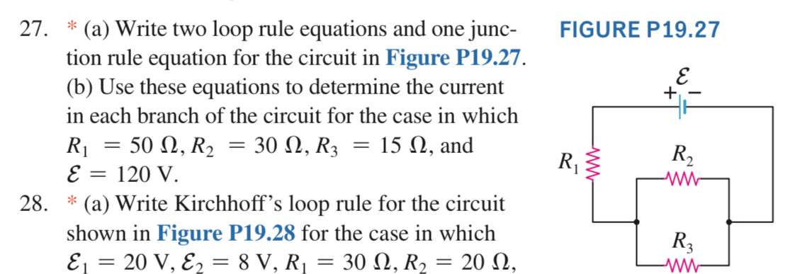 Solved (a) ﻿Write two loop rule equations and one junc-tion | Chegg.com