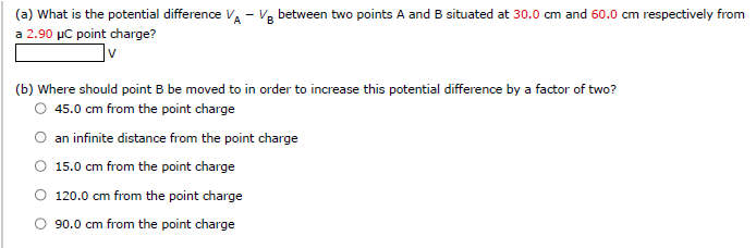 Solved Two point charges, q1=1.8×10−7C and q2=−5.2×10−8C, | Chegg.com