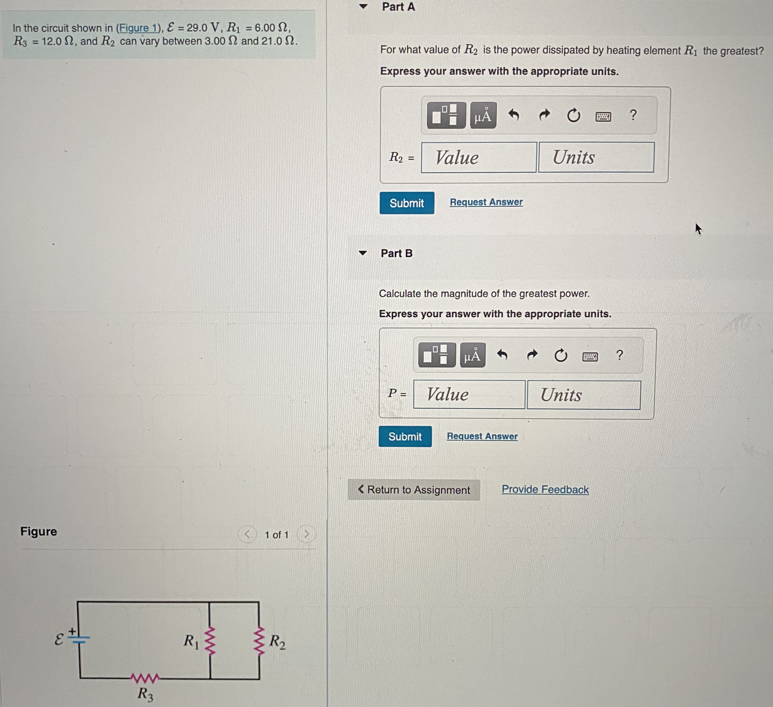 Solved In the circuit shown in (Figure 1), E=29.0 | Chegg.com