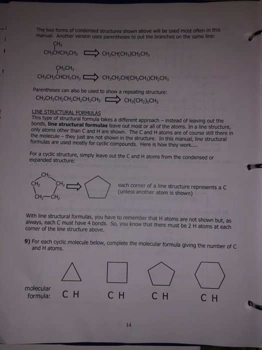 Solved The two forms of condensed structures shown above | Chegg.com