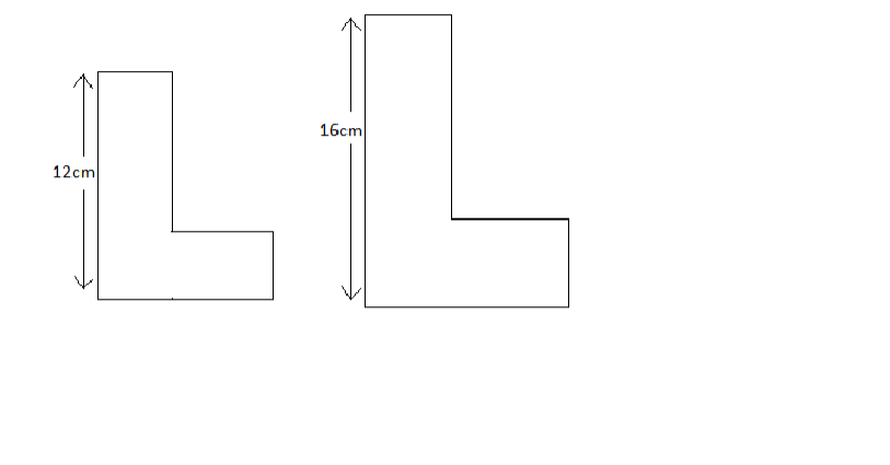 Solved These two shapes are similar. If the area of the | Chegg.com