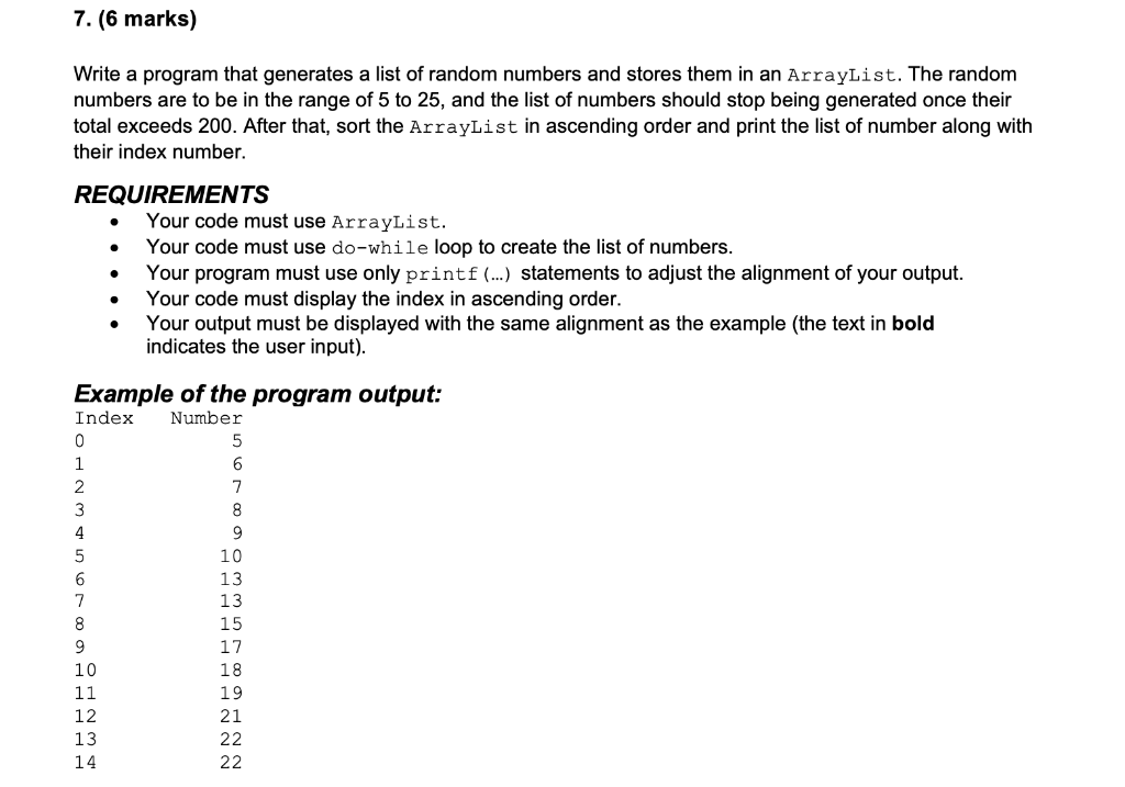 Solved Write a program that generates a list of random | Chegg.com