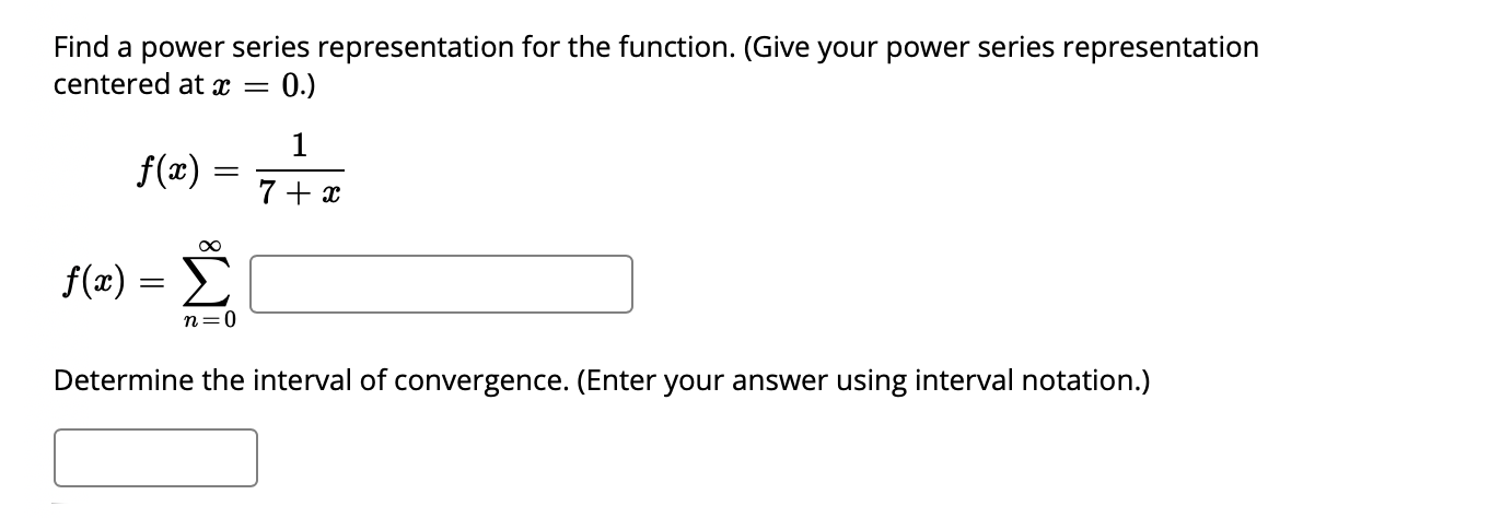 Solved Find a power series representation for the function. | Chegg.com