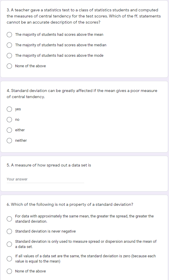 Solved 3. A teacher gave a statistics test to a class of | Chegg.com