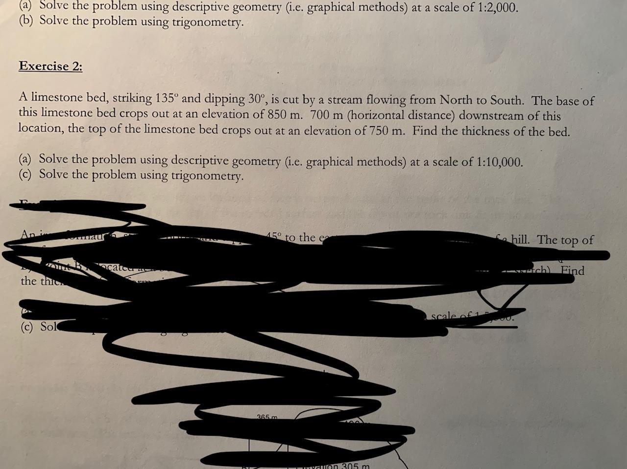 Solved (a) Solve the problem using descriptive geometry | Chegg.com