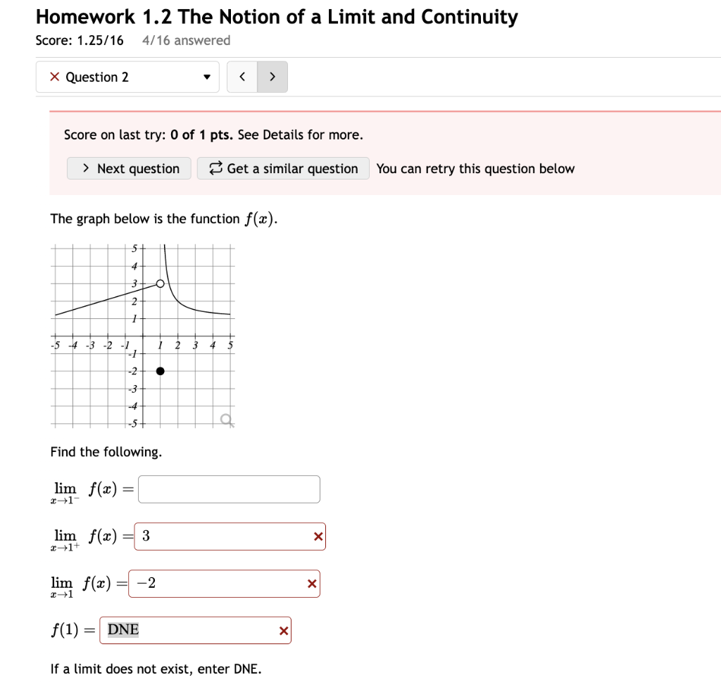 Solved Homework 1.2 The Notion of a Limit and Continuity | Chegg.com