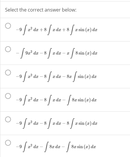 Solved Use properties of the indefinite integral to express | Chegg.com