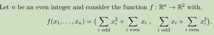 Solved Let n be an even integer and consider the function f: | Chegg.com