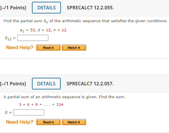 Solved [-/1 Points] DETAILS SPRECALC7 12.2.055. Find the | Chegg.com