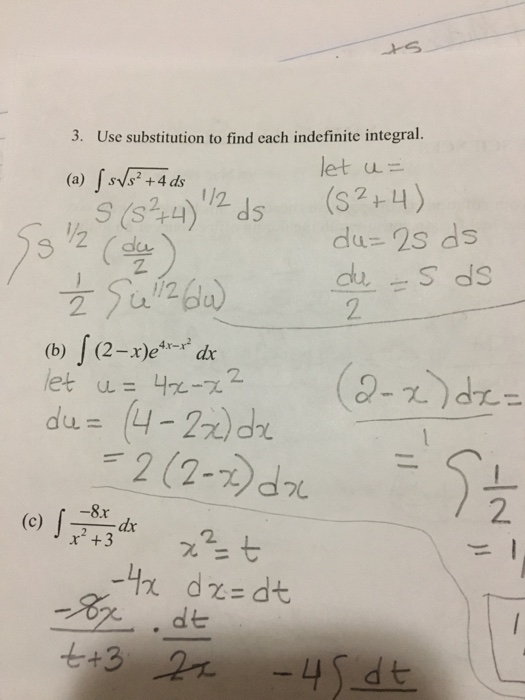 Solved Use substitution to find each indefinite integral. | Chegg.com