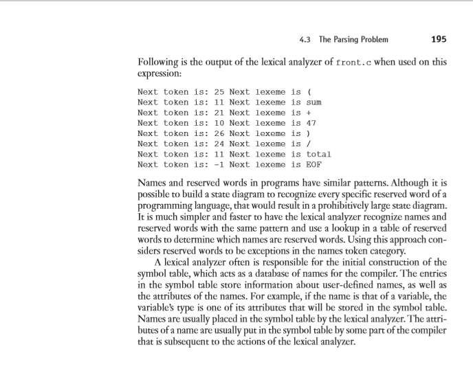 6 Convert Lexical Analyzer Written C Given Section 42 Java Concepts Programming Languages