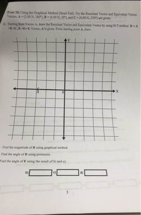 Solved Point 20) Using the Graphical Method (Head-Tail), Try | Chegg.com