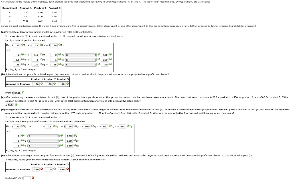 Solved A Formulate A Linear Programming Model For