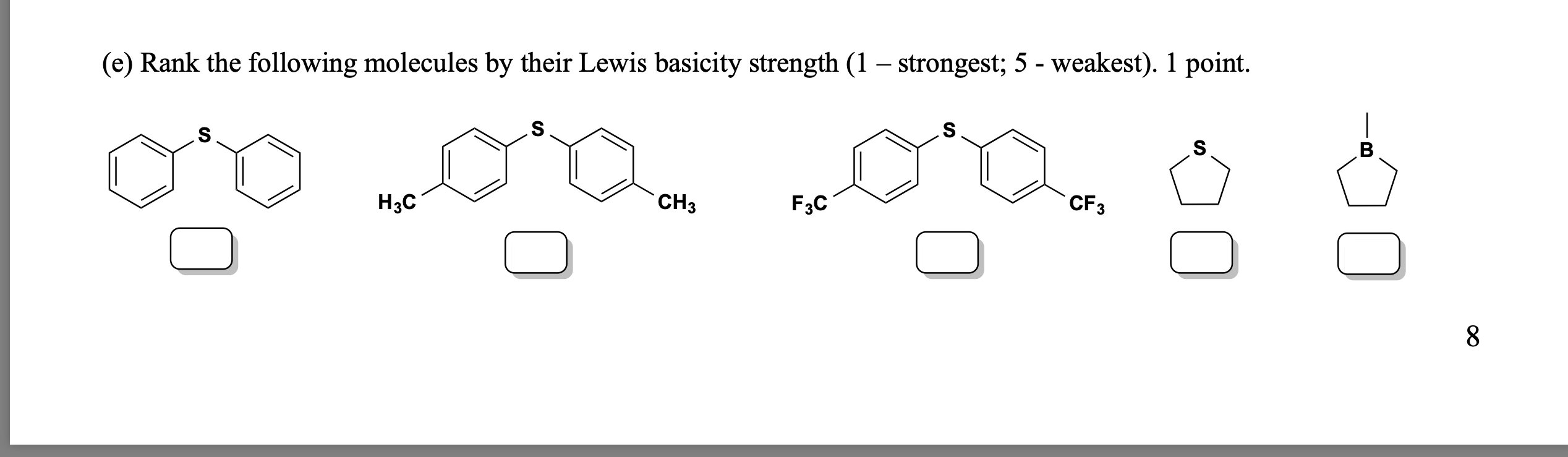 Solved Rank the following molecules by their Lewis basicity | Chegg.com