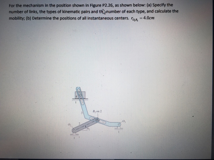 Solved For the mechanism in the position shown in Figure | Chegg.com