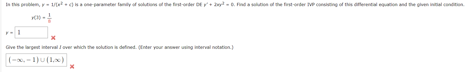 Solved y(3)=81 y= Give the largest interval I over which the | Chegg.com