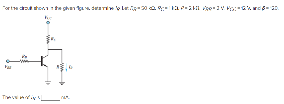 For the circuit shown in the given figure, determine | Chegg.com