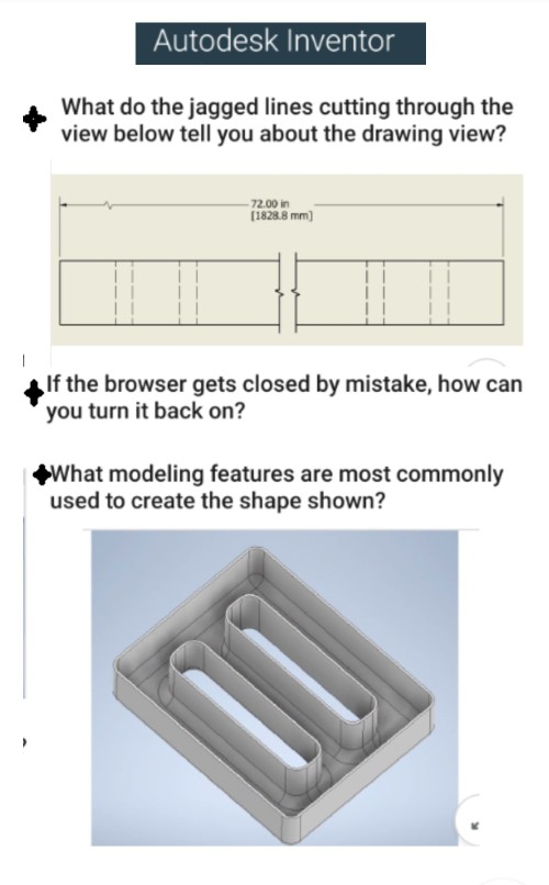 Solved Autodesk Inventor What do the jagged lines cutting | Chegg.com