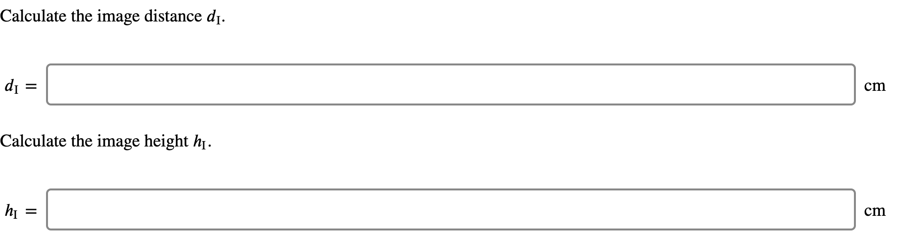 Solved An object 1.20 cm tall is placed 3.35 cm in front of | Chegg.com